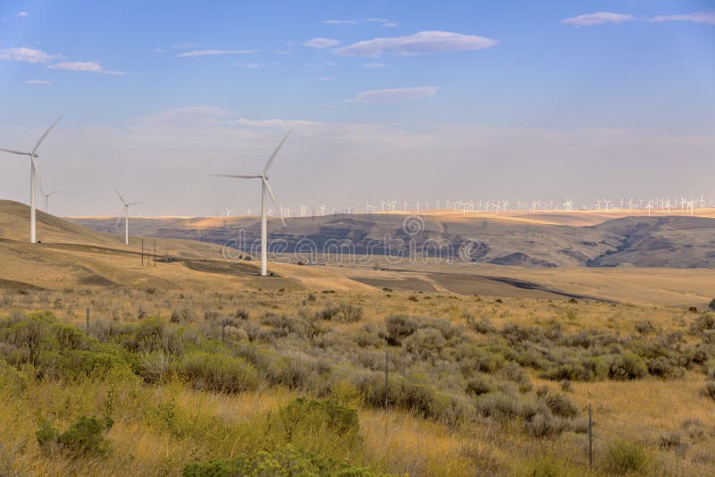 Wind Powered Technology in Washington State, Stock Photo - Image of ...