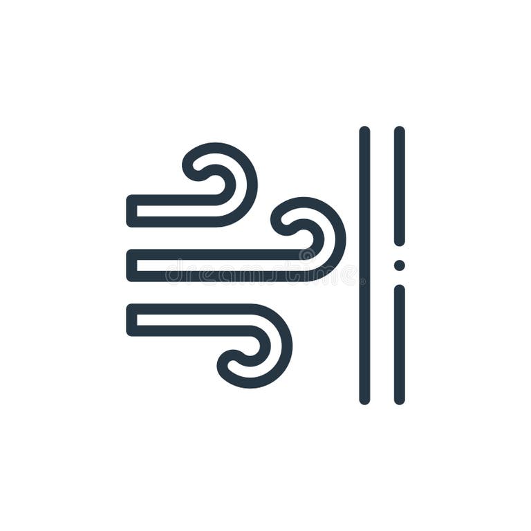 Wind Proof Icon Vector from Fabric Features Concept. Thin Line ...