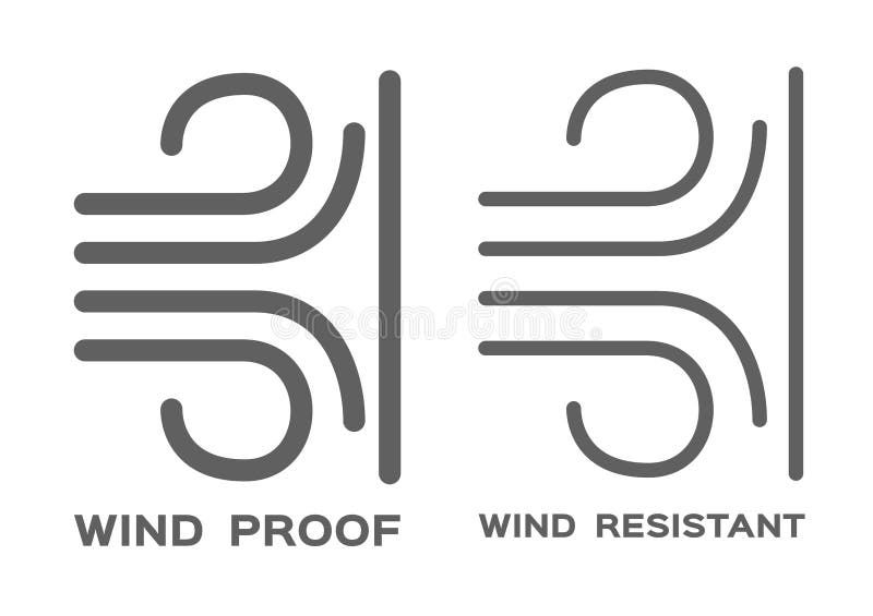 Wind Proof Icon Vector from Fabric Features Concept. Thin Line ...