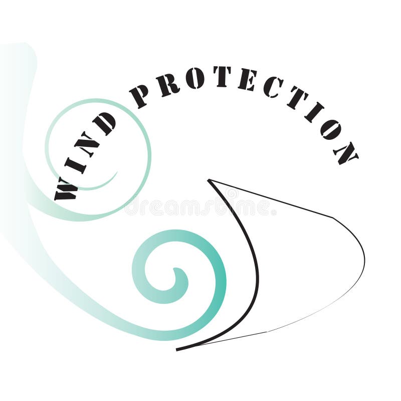 Wind Protection Symbol stock vector. Illustration of flow - 8442279