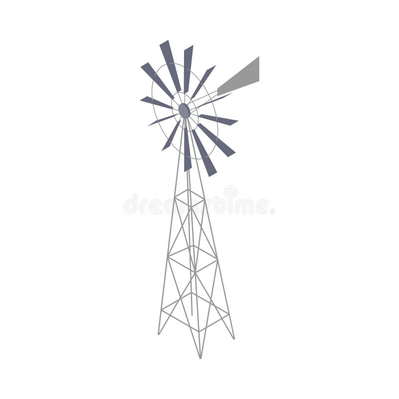 Wind Pump Icon stock illustration. Illustration of environmental ...