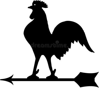 Wind rooster stock vector. Illustration of rooster, east - 1608504