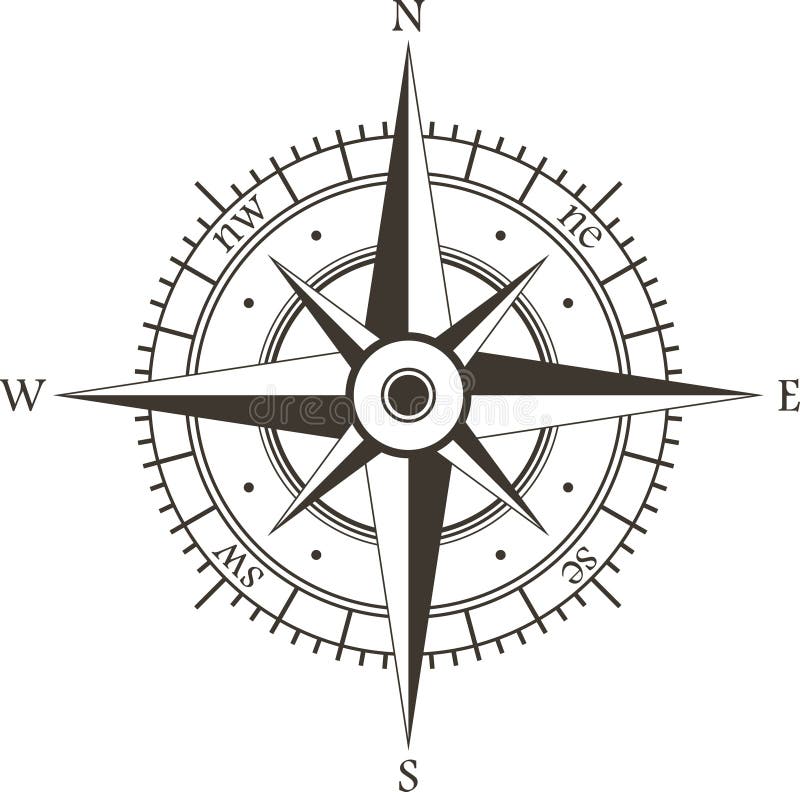 Wind rose perspective stock vector. Illustration of latitude - 38949478