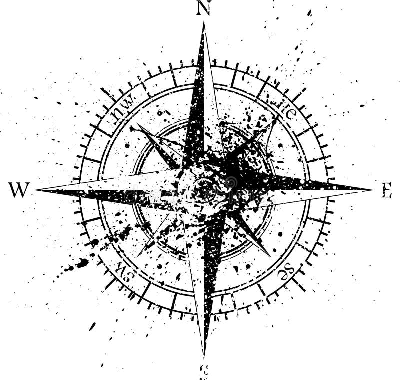 Wind rose stock vector. Illustration of degree, icon - 45297327