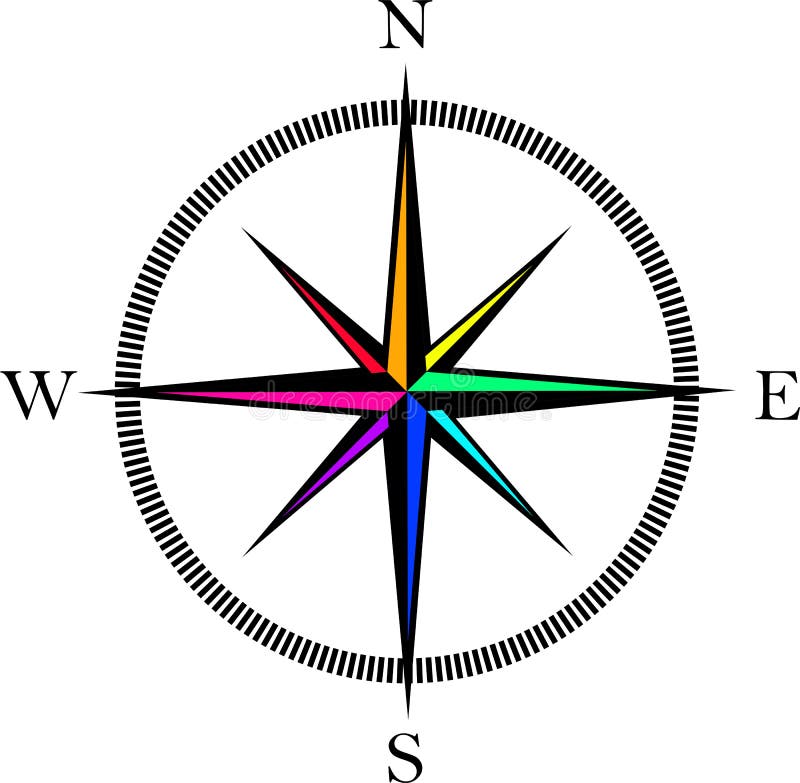 Wind rose compass icon stock vector. Illustration of direction - 85712284