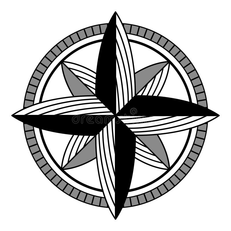 Wind Rose Retro Design Vector Collection. Vintage Nautical or Marine ...