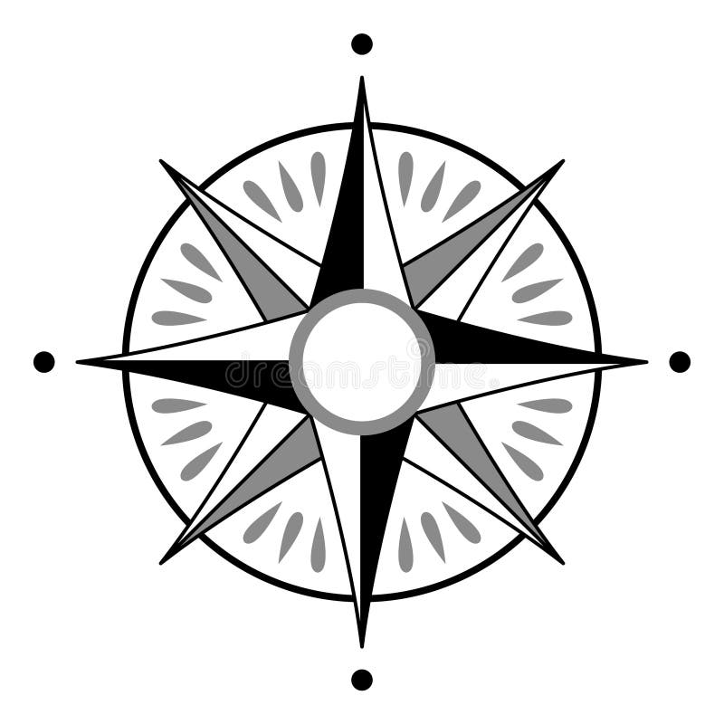 Wind Rose Retro Design Vector Collection. Vintage Nautical or Marine ...