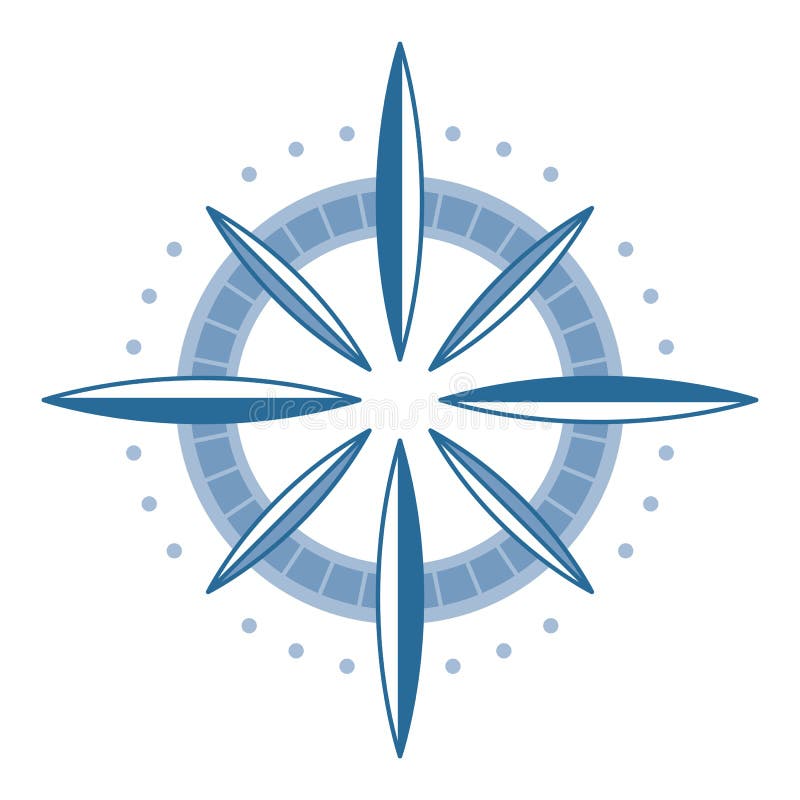 Wind Rose Compass. Navigation Device with Indication of the Cardinal ...