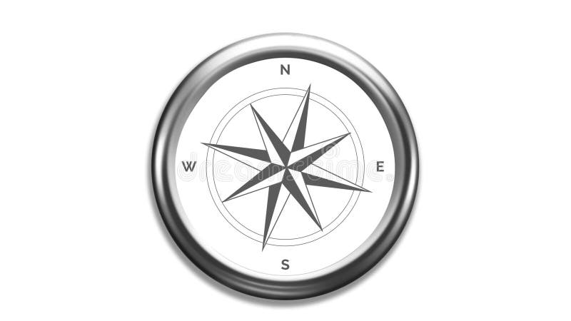 Wind Rose Compass with Spinning Pointers Stock Video - Video of ...