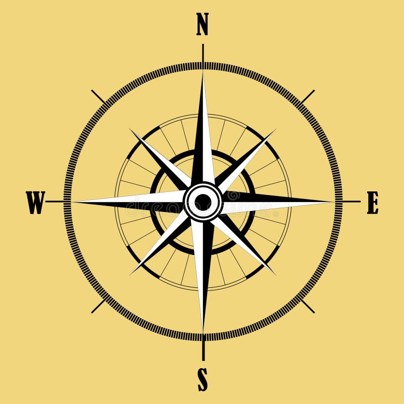 Wind Rose Compass.Vector Illustration .Geography Stock Illustration ...