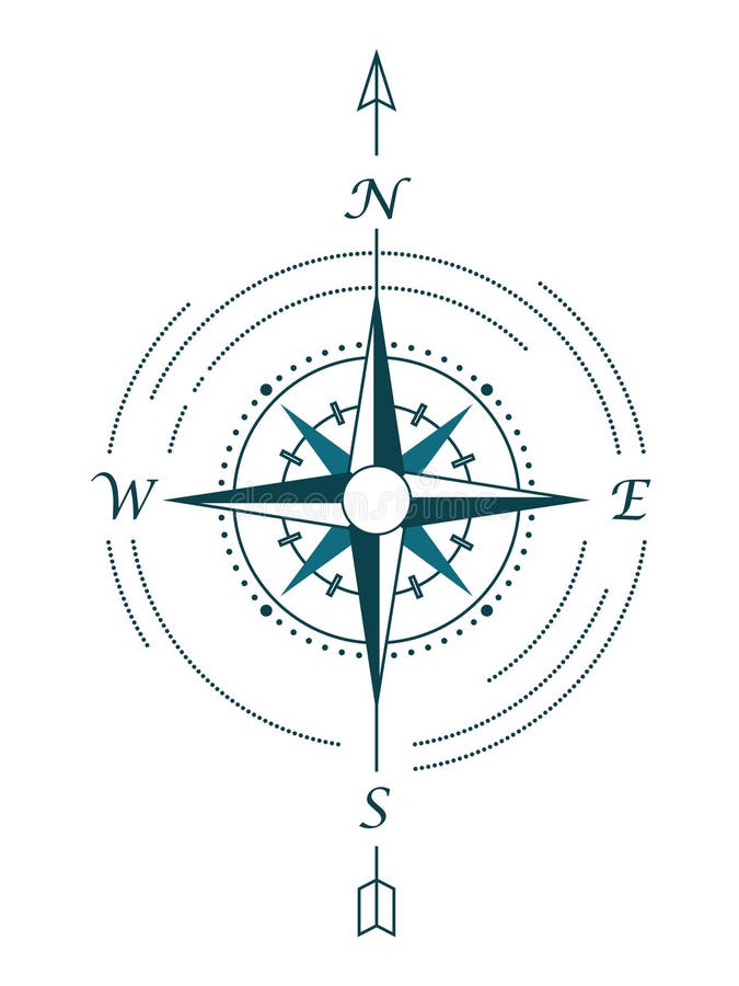 Wind rose compass stock vector. Illustration of arrow - 92323250