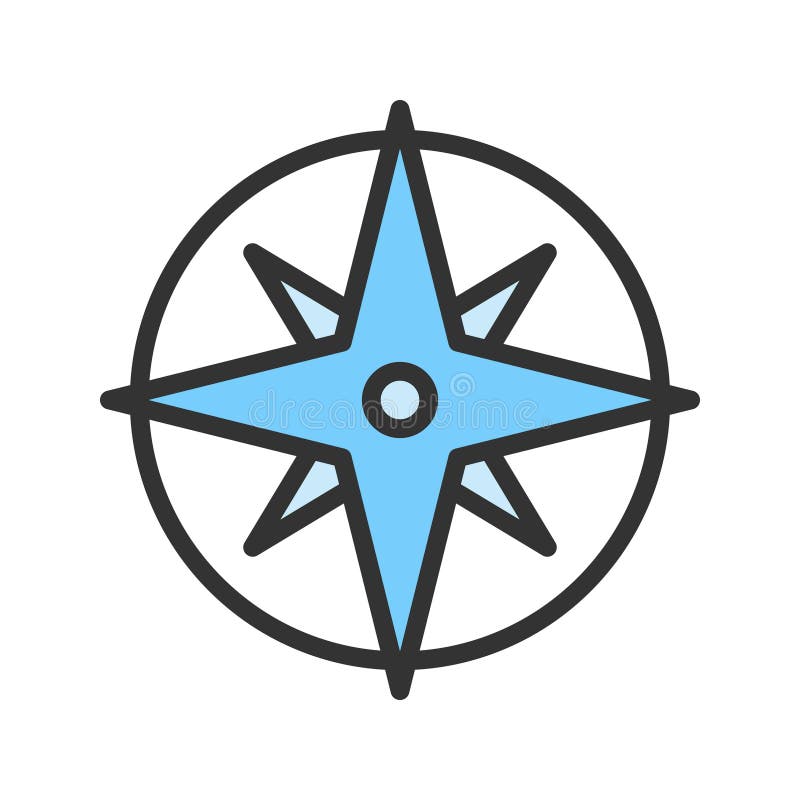 Wind Rose Icon Vector Image. Stock Vector - Illustration of concept ...
