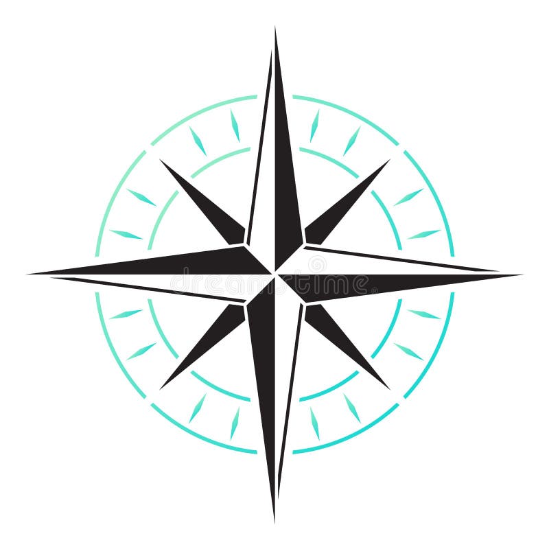 Wind rose illustration stock illustration. Illustration of retro - 84994651