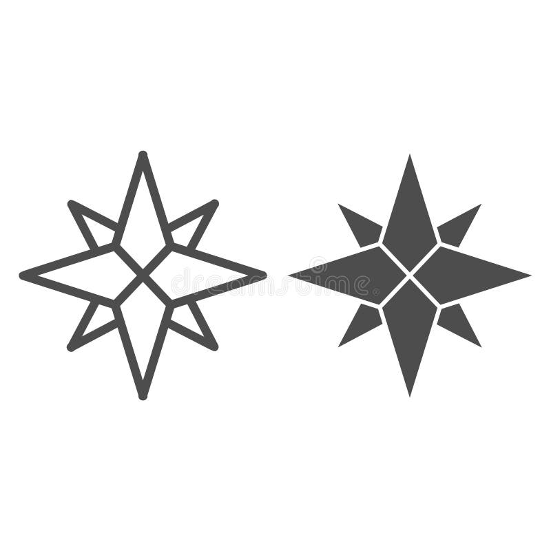 Compass Star Solid Black Stock Illustrations – 119 Compass Star Solid ...