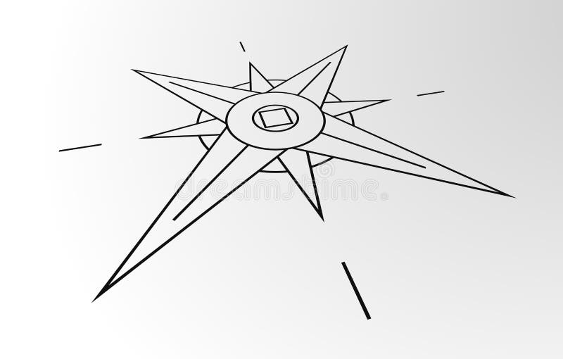 Wind rose perspective stock vector. Illustration of latitude - 38949478