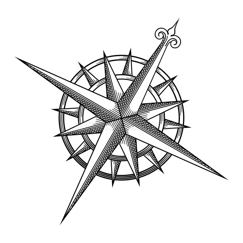 Wind rose vector stock vector. Illustration of vector - 4672299