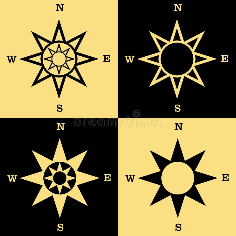 Wind Rose Compass.Vector Illustration Stock Vector - Illustration of ...