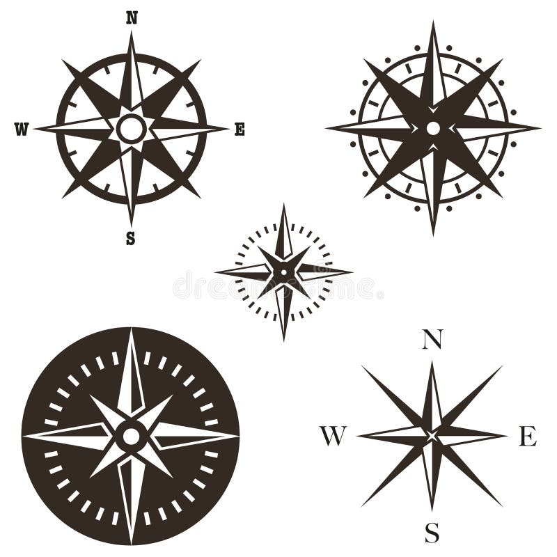Wind rose vector set stock vector. Illustration of vector - 54424214