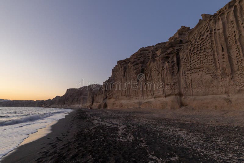 Wind-sculpted Cliffs at Sunset Stock Photo - Image of landscape, greece ...