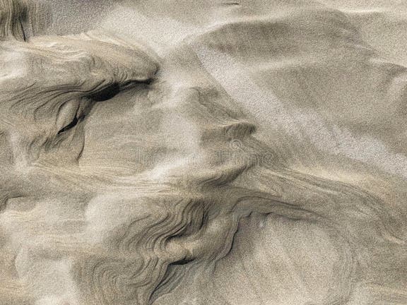 Wind Sculpted Sand Dunes Texture in Desert - Abstract Natural Pattern ...