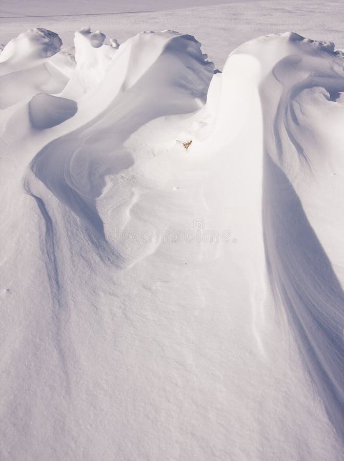 Wind Sculpted Snow Drift stock image. Image of erosion - 18612173