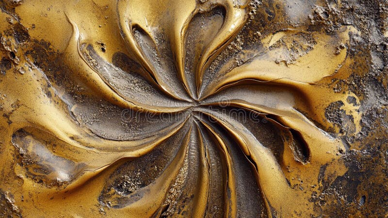 Wind-shaped Patterns on the Surface of Golden Sand Background Stock ...