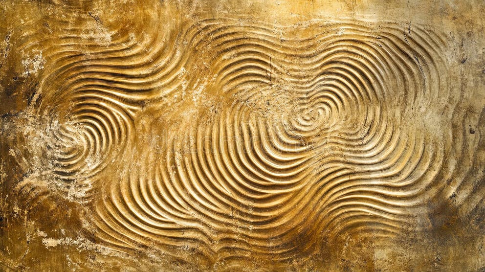 Wind-shaped Patterns on the Surface of Golden Sand Background Stock ...