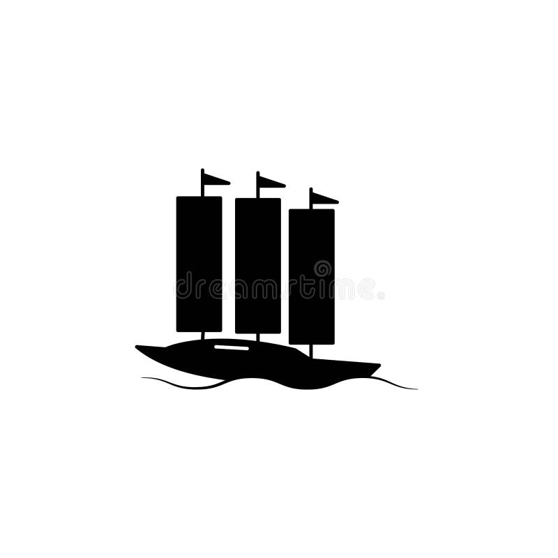 Wind Ship Icon Design Template Trendy Stock Vector - Illustration of ...