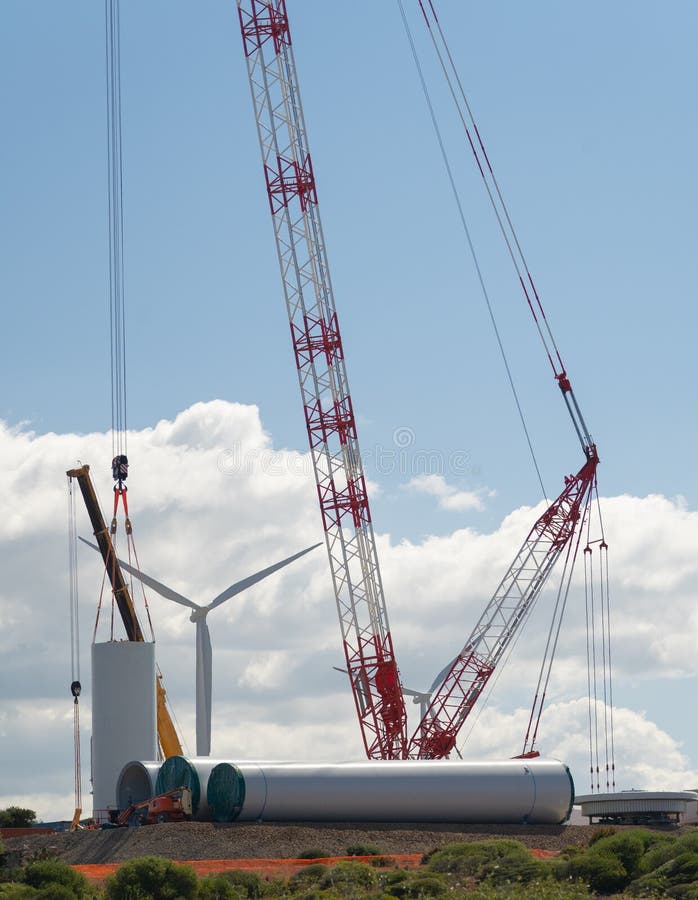 Wind Shovel - a Big Crane Works on the Construction of a Wind Shovel ...