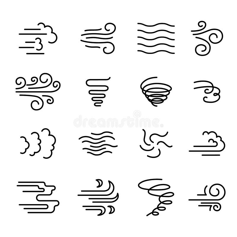 Wind Sign - Symbol Vector Illustration Stock Vector - Illustration of ...