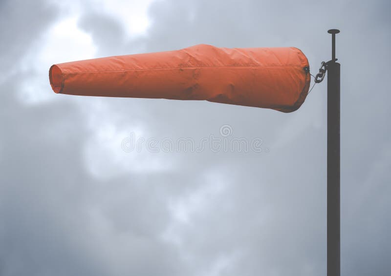 Wind Sock at an Airport stock image. Image of measurement - 327615829