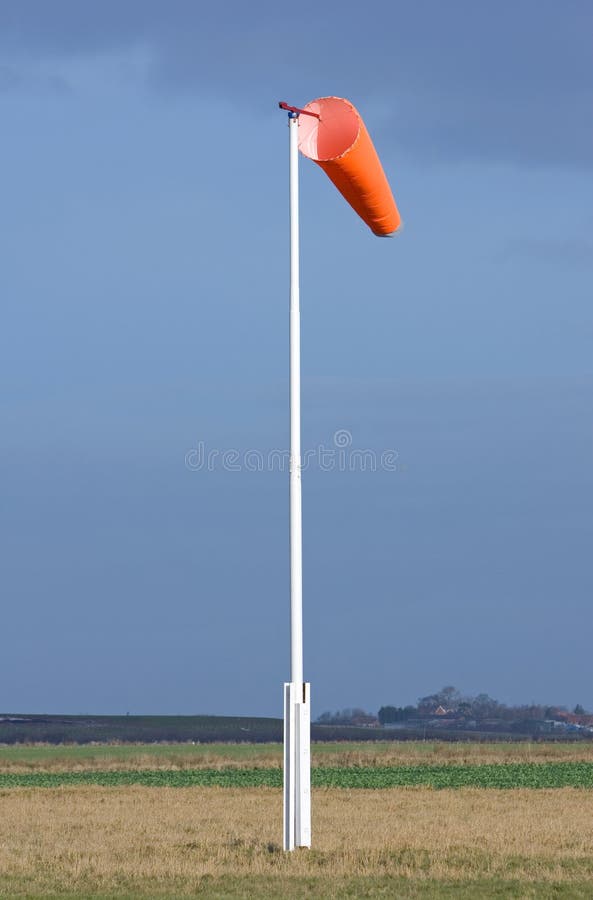 Wind Sock in Field of Skydiving Drop Zone Stock Photo - Image of white ...