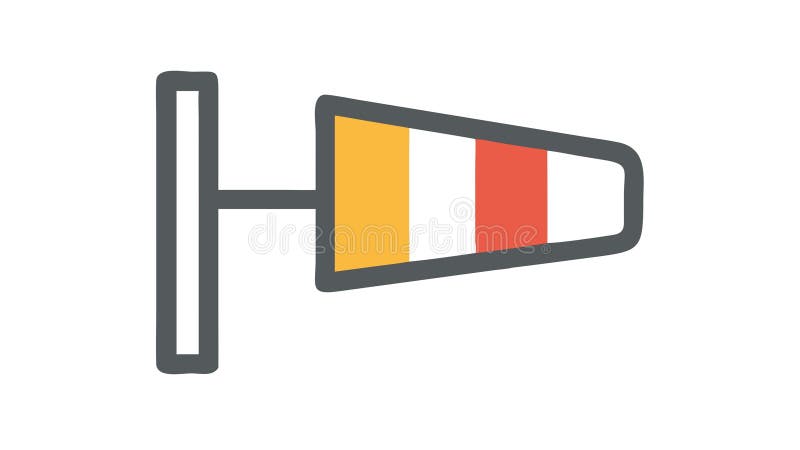 Wind Sock Icon Indicating Wind Direction and Speed Weather , Vector ...
