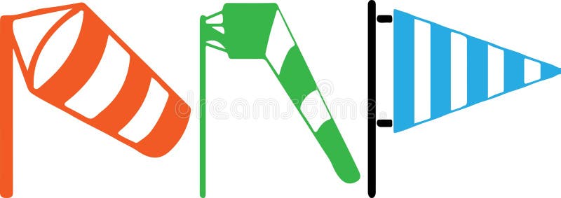 Wind Sock Vector Illustration Isolated on Background Stock Illustration ...