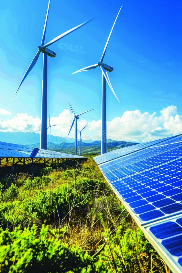 Wind and Solar Energy Generation Renewable Power, Clean Future ...