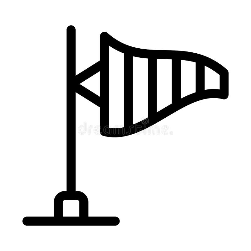 Wind Speed Flag Icon. Single Flat Vector Illustration Stock Vector ...