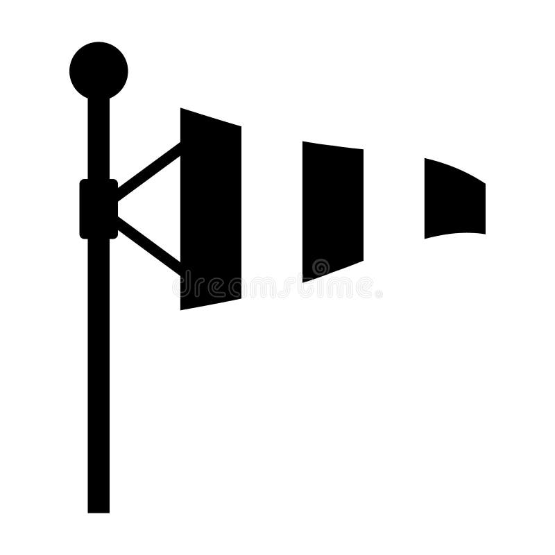 Wind Speed Flag Icon. Single Flat Vector Illustration Stock Vector ...