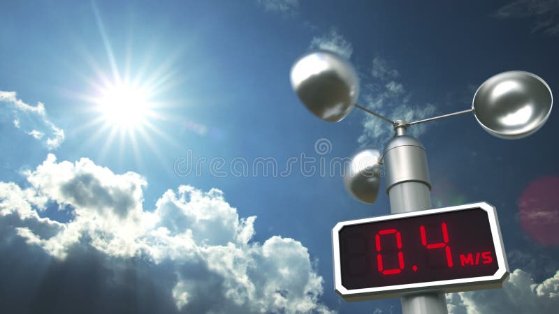 Anemometer Shows 1 Meter Per Second Wind Speed. Weather Forecast ...