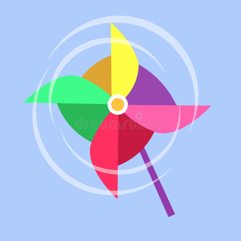 Wind Spinner. Children Toy for Playing with Wind. Isolated Vector ...