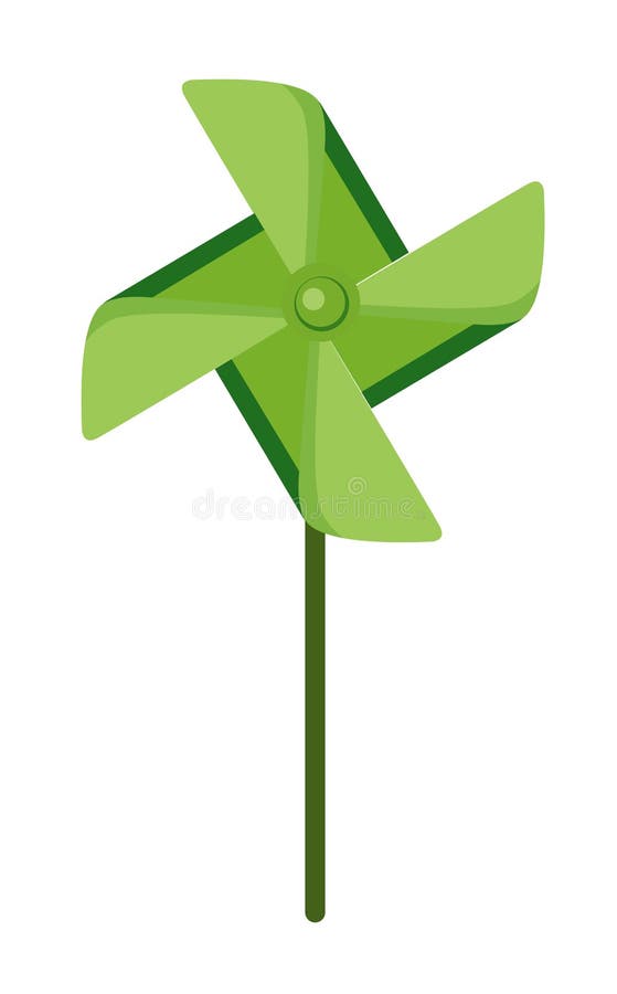Wind Spinner in Green Color Stock Vector - Illustration of colour ...