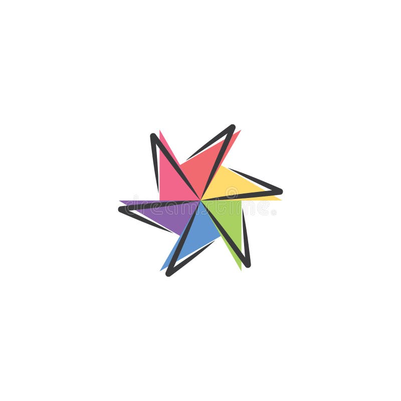 Wind Spinner Windmill Logo Icon Design Stock Vector - Illustration of ...