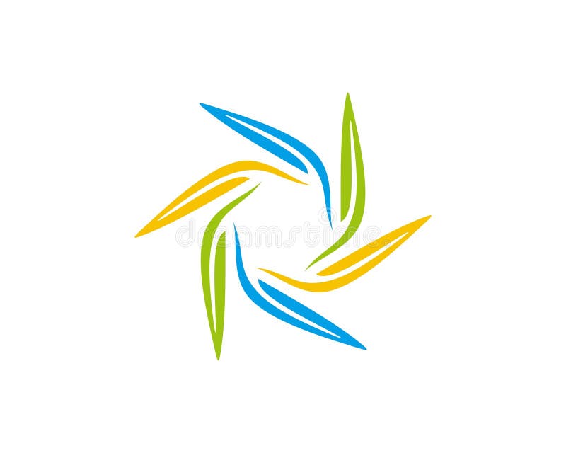 Wind Spinner Windmill Logo Icon 2 Stock Vector - Illustration of summer ...