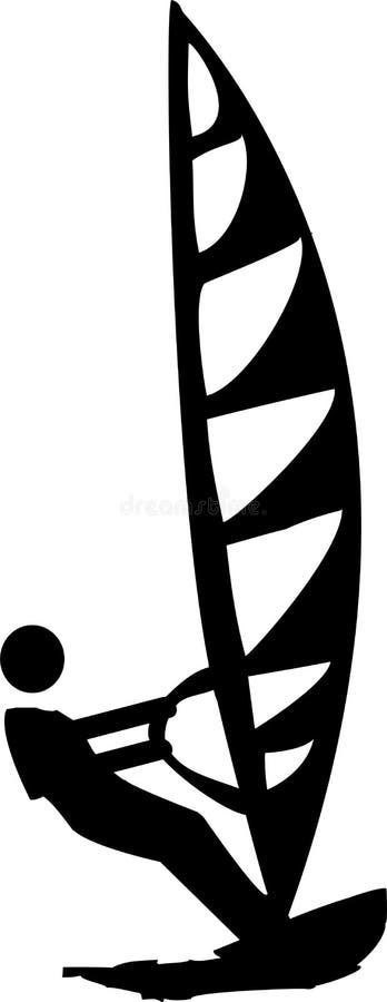 Wind surfer stock illustration. Illustration of icon, wind - 6888049