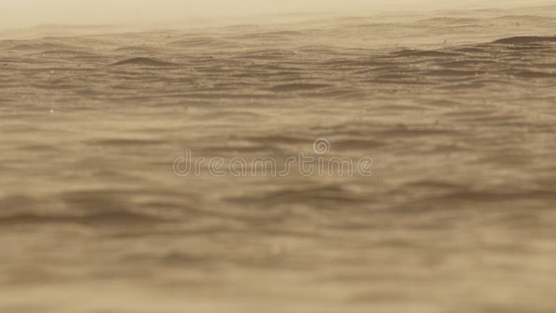 Wind Sweeping Golden Sandy Beach, Generating Mesmerizing Ripple ...