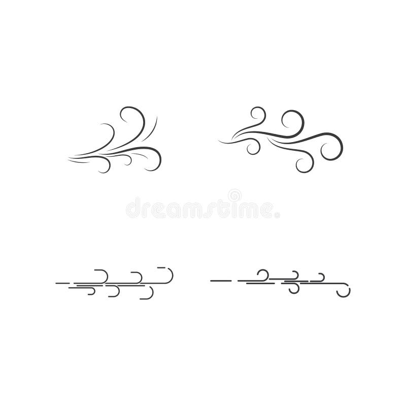 Wind Symbol Logo Design Vector Template Stock Vector - Illustration of ...