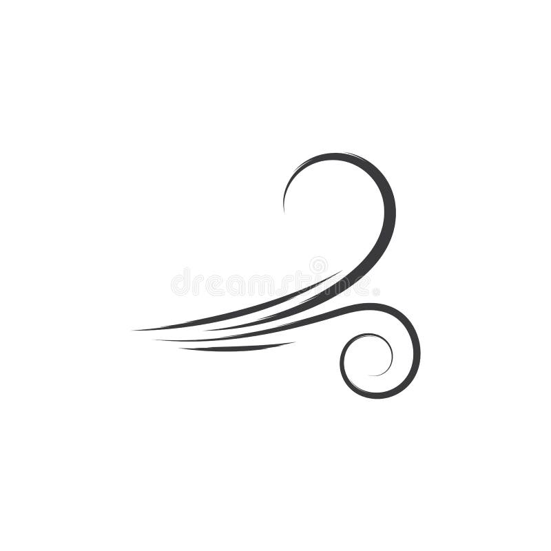 Wind Symbol Logo Design Vector Template Stock Vector - Illustration of ...