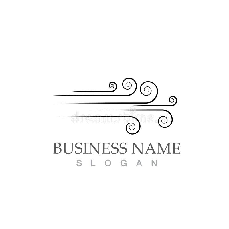 Wind Symbol Vector Illustration Stock Vector - Illustration of extreme ...