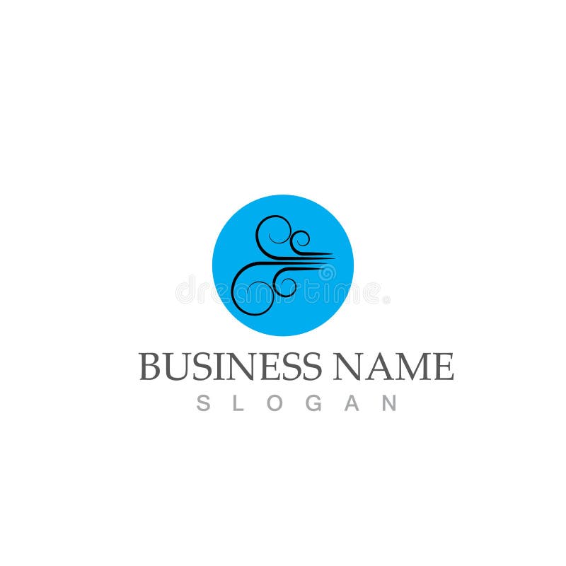 Wind Symbol Vector Illustration Stock Vector - Illustration of abstract ...