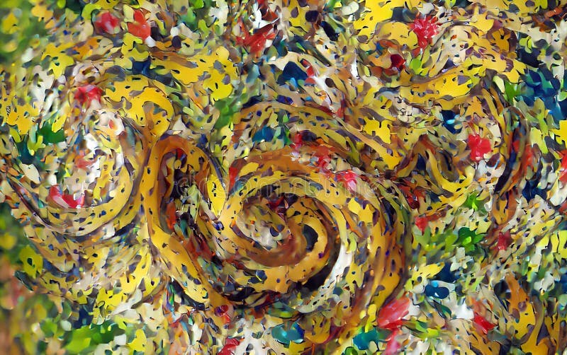 The Wind of Things-abstract Painting with Different Stacked Colors ...