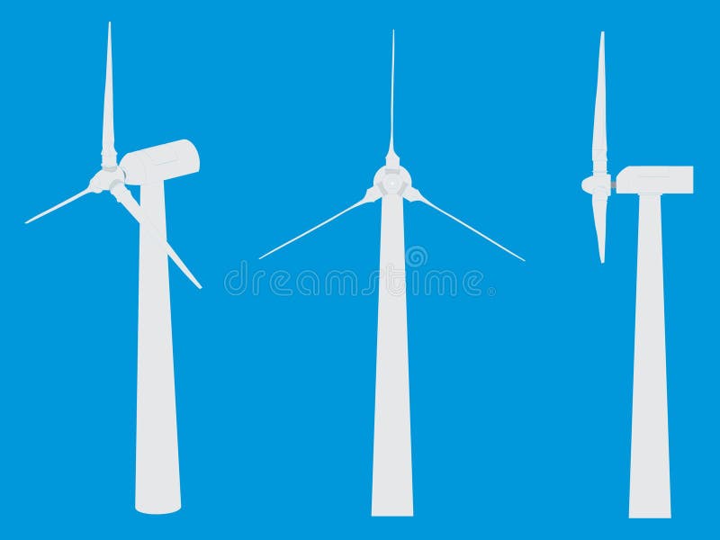 Wind Tower colored stock vector. Illustration of left - 123862013